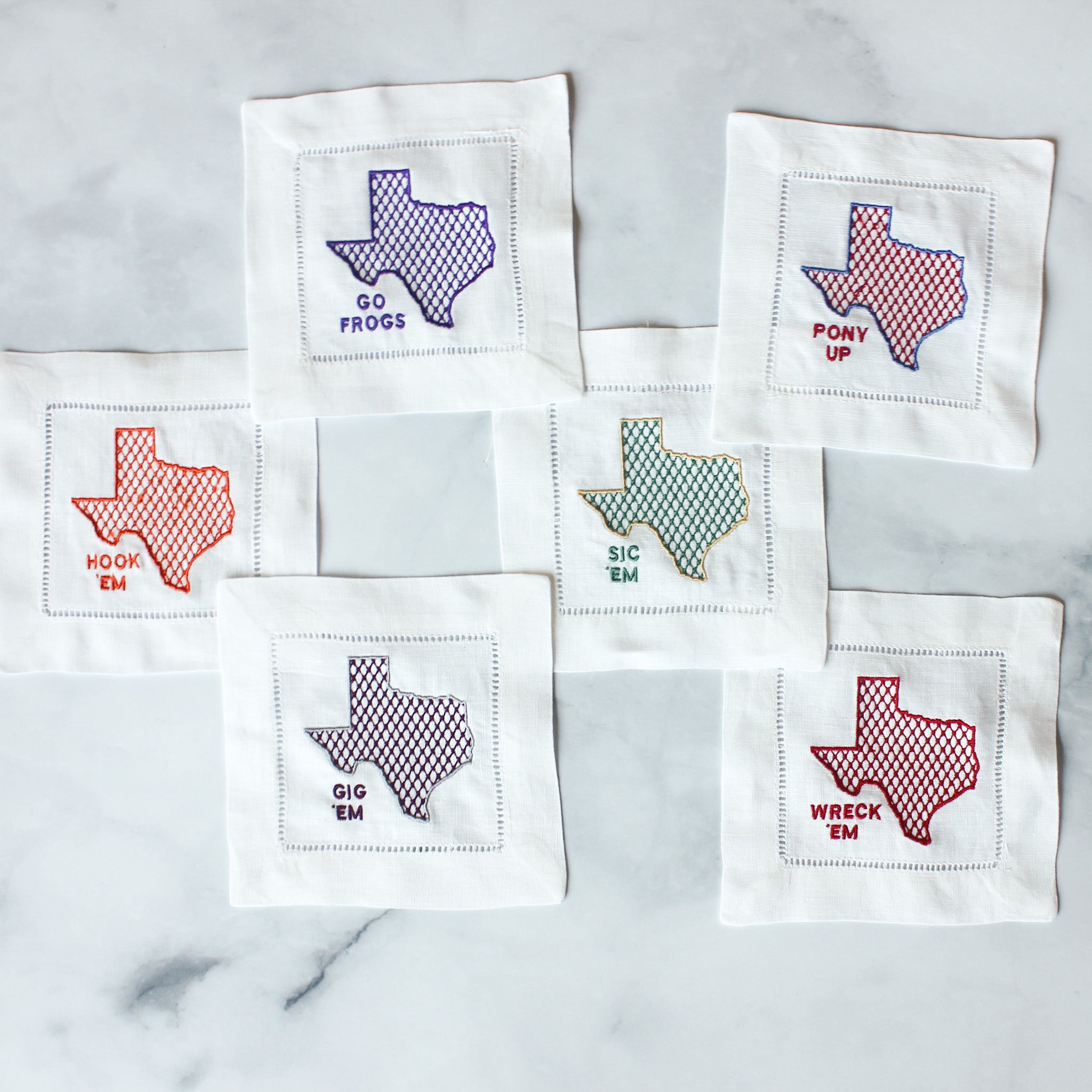"Texas Forever" Beverage Napkins (set of 4) – The Central Stitch
